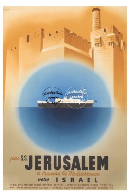 BATEAU SS. JéRUSALEM Rf0033 - POSTER HQ 40x60cm d'une AFFICHE VINTAGE ...
