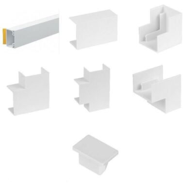 Self Adhesive Mini Trunking YT2 SA2 25mm x 16mm - Bends, Tees, Coupler ...