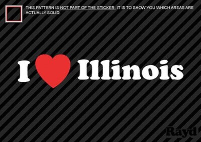 (2) I Love Illinois Sticker Decal Die-Cut Vinyl | eBay Australia