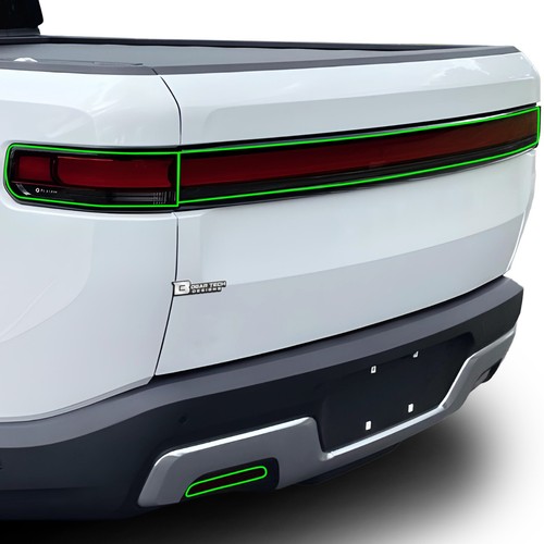 Fits Rivian R1T R1S Taillight Tail Light Precut Smoked PPF Tint Film ...
