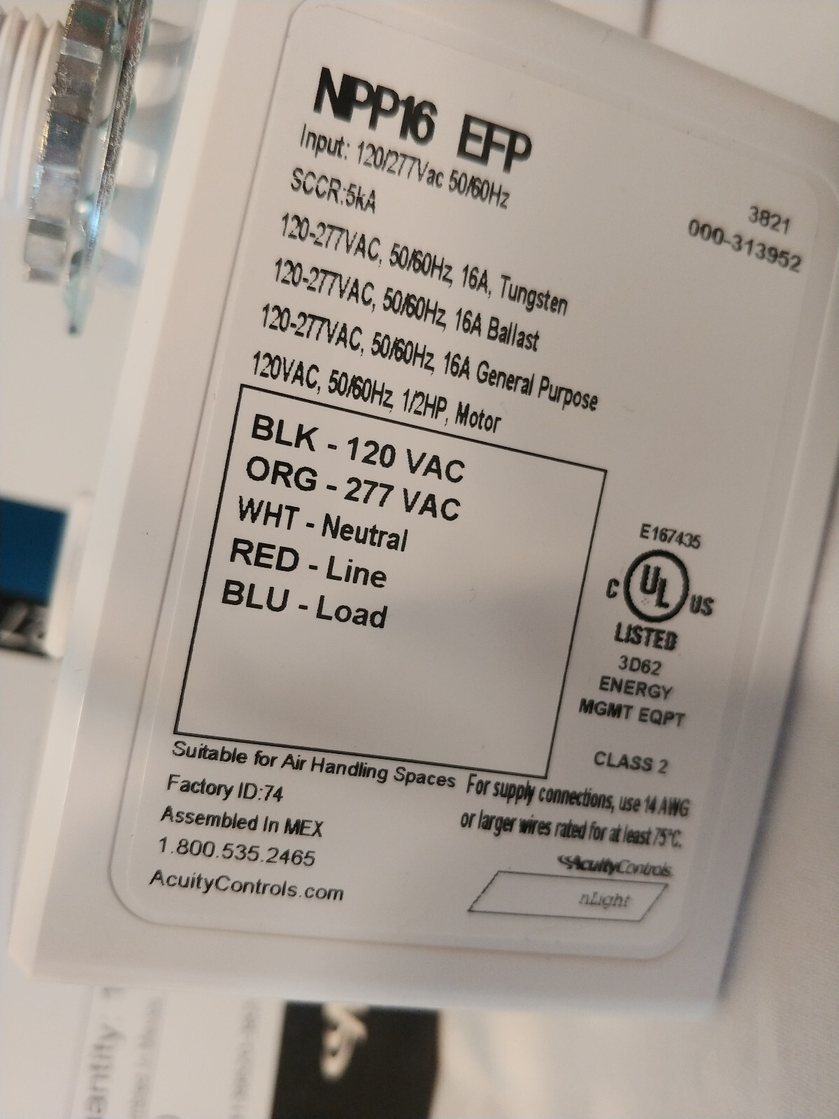 Acuity Controls Power/Relay Pack NPP16 EFP 265LYP for sale online | eBay