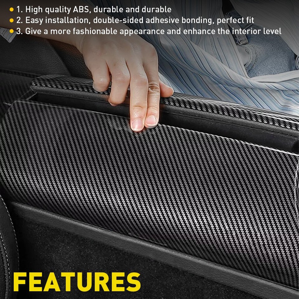Carbon Fiber Console Armrest Box & Button Trim For Mercedes GLC Class ...