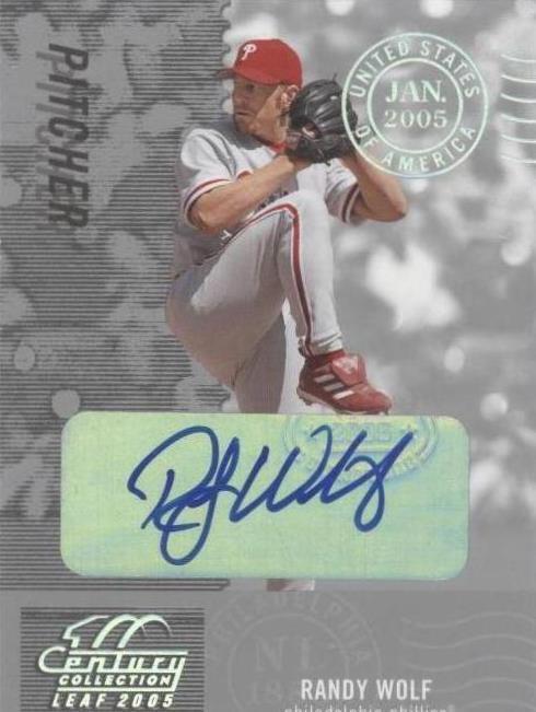 2005 Leaf Century Collection - Randy Wolf #182 Post Marks Silver ...