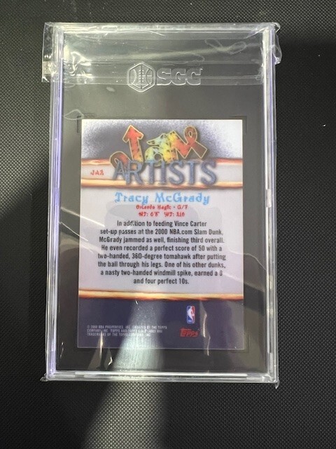 2000-01 Topps Tracy McGrady #JA2 SGC Graded 9 Jam Artists Gold Label | eBay