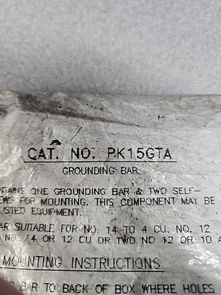 Square D PK15GTA Ground Bar Kit 15 Terminal 225A QO Series Circuit ...