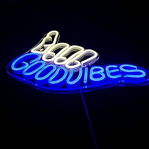 Good Vibes Neon Sign Light for Wall Décor Good Vibes Only 2 - Good ...
