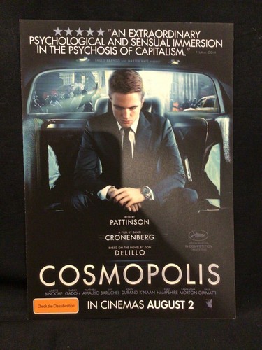 David Cronenberg's Cosmopolis, Original Australian Movie Flyer, MINT ...