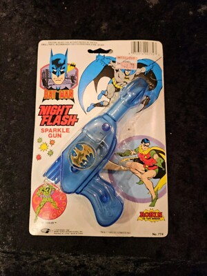 1989 Vintage Batman Night Flash Sparkle Gun - Henry Gordy DC Comics ...