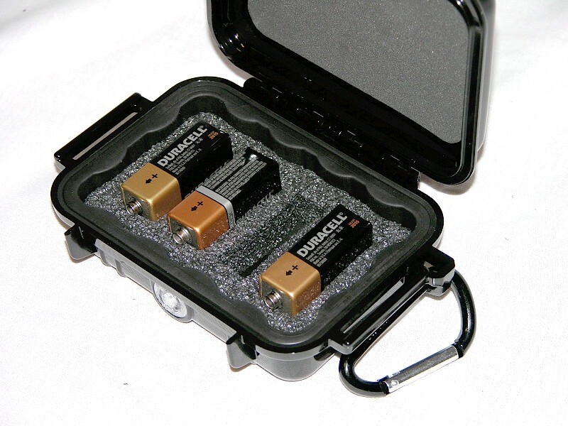 Pelican ™ 1010 case +precut 9v Transister battery holder storage insert ...