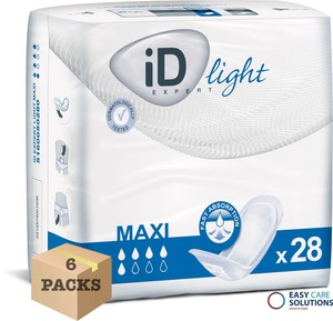 iD Expert Light Maxi - Incontinence Pads - Case - 6 Packs of 28 ...