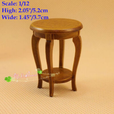 AirAds Dollhouse 1:12 scale furniture brown side stand flower table | eBay