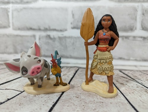Disney Store Moana action figure 2 pc set lot Pua Hei Hei | eBay