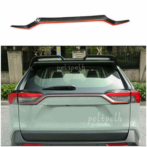 Red/Carbon Fiber Rear Tailgate Trunk Lid Cover Trim For Toyota RAV4 ...