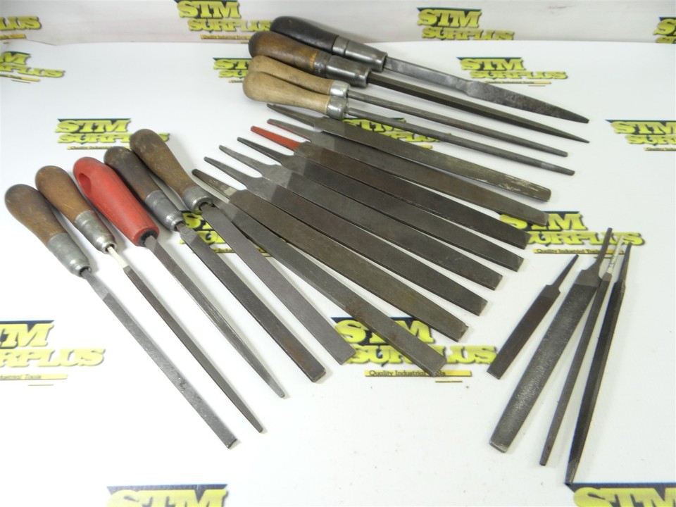 21 ASSORTED 3-1/4" TO 8" FILES- NICHOLSON LION JOHNSON VALORE SIMONDS ...