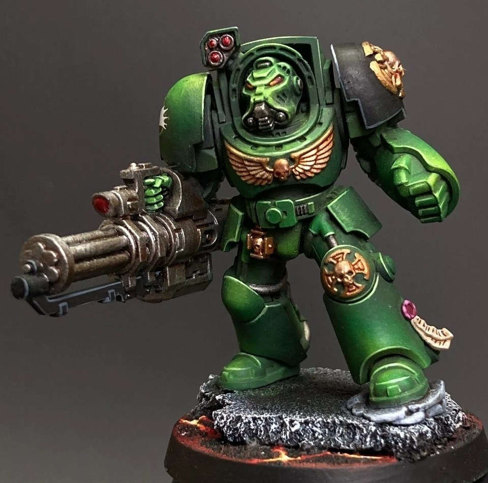 Warhammer 40k Terminator Squad Space Marines Salamanders Painted ...