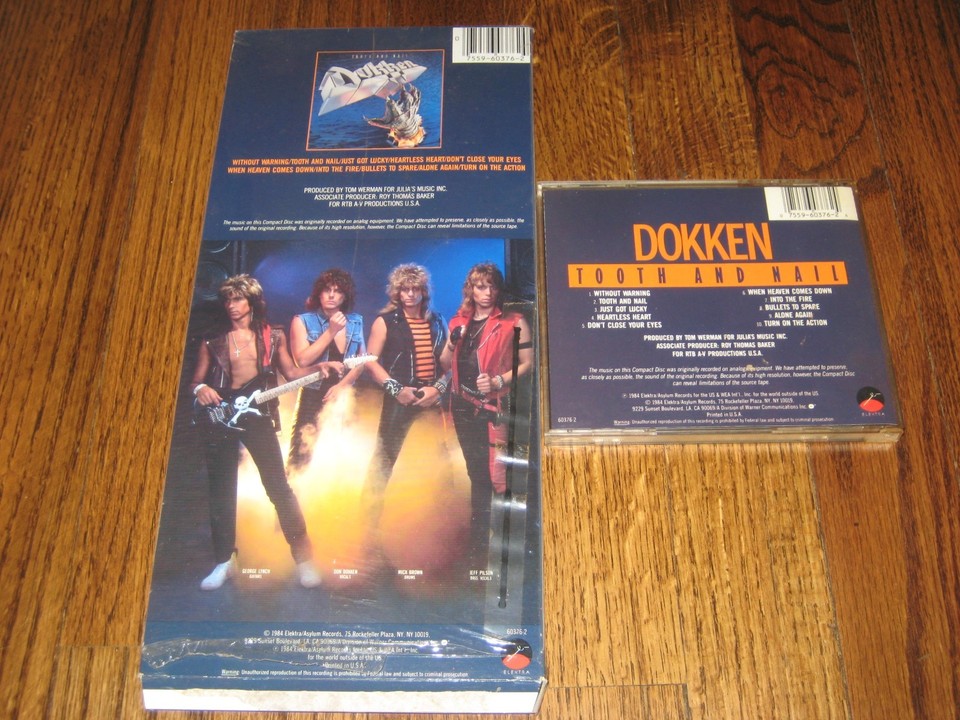 Dokken Tooth and Nail Original Cd and Longbox in Plastic-Rare | eBay