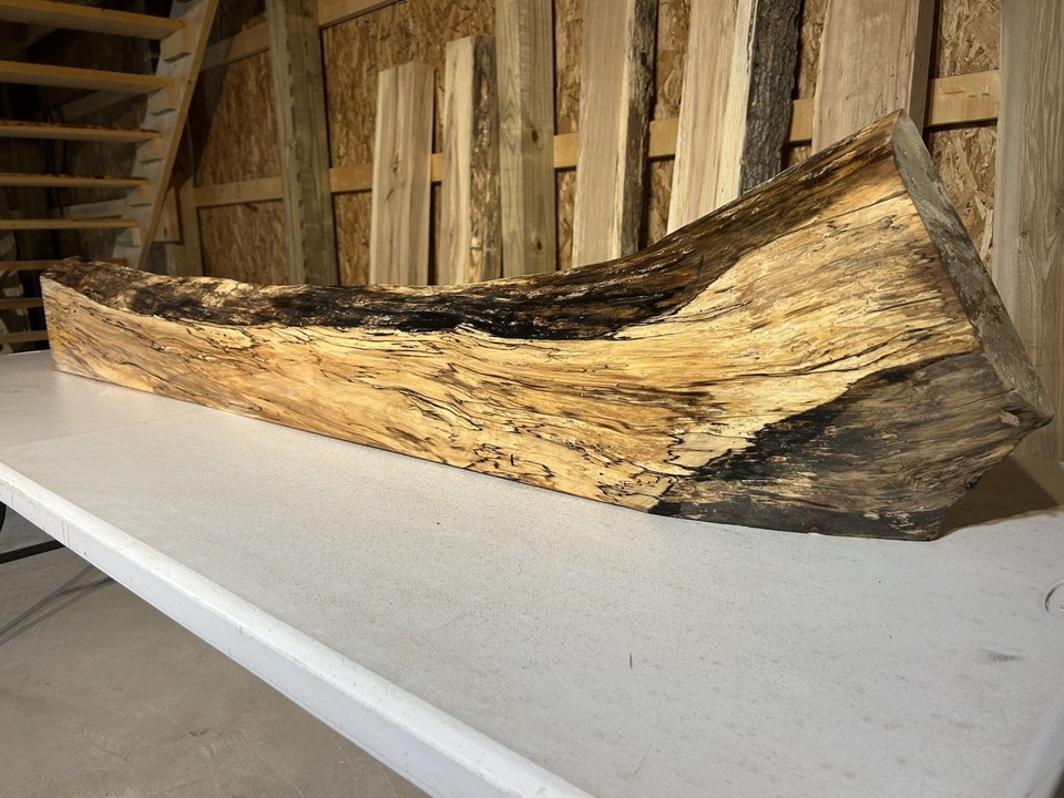 Super Spalted Maple Mantle/Fireplace Mantel Beam/Wood/Live Edge Maple ...
