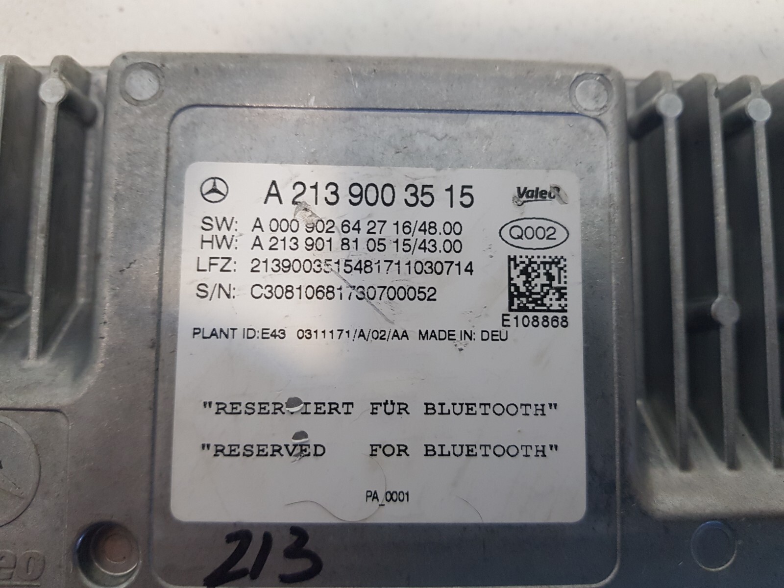 MERCEDES BENZ E Class W213 Rear Reversing Camera Control ECU Unit ...