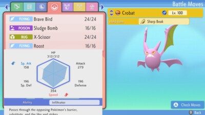 Pokemon Brilliant Diamond Shining Pearl 6iv Shiny Crobat Max EV | eBay