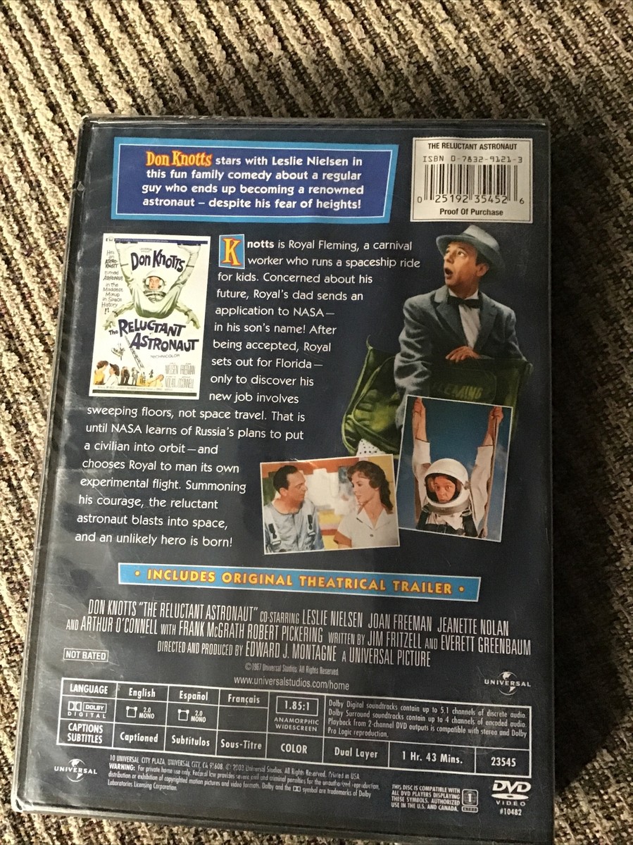 The Reluctant Astronaut Dvd 1967 Universal Studios
