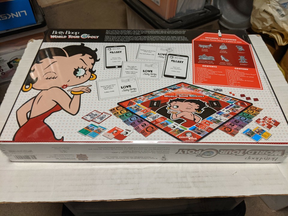 Monopoly: Betty Boop World Tour-O-Poly Collector's Edition Board Game ...