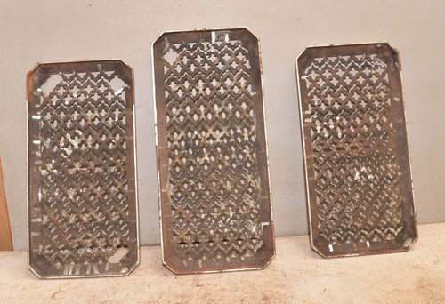 3 antique cast iron radiator grate grill screen register floor wall ...