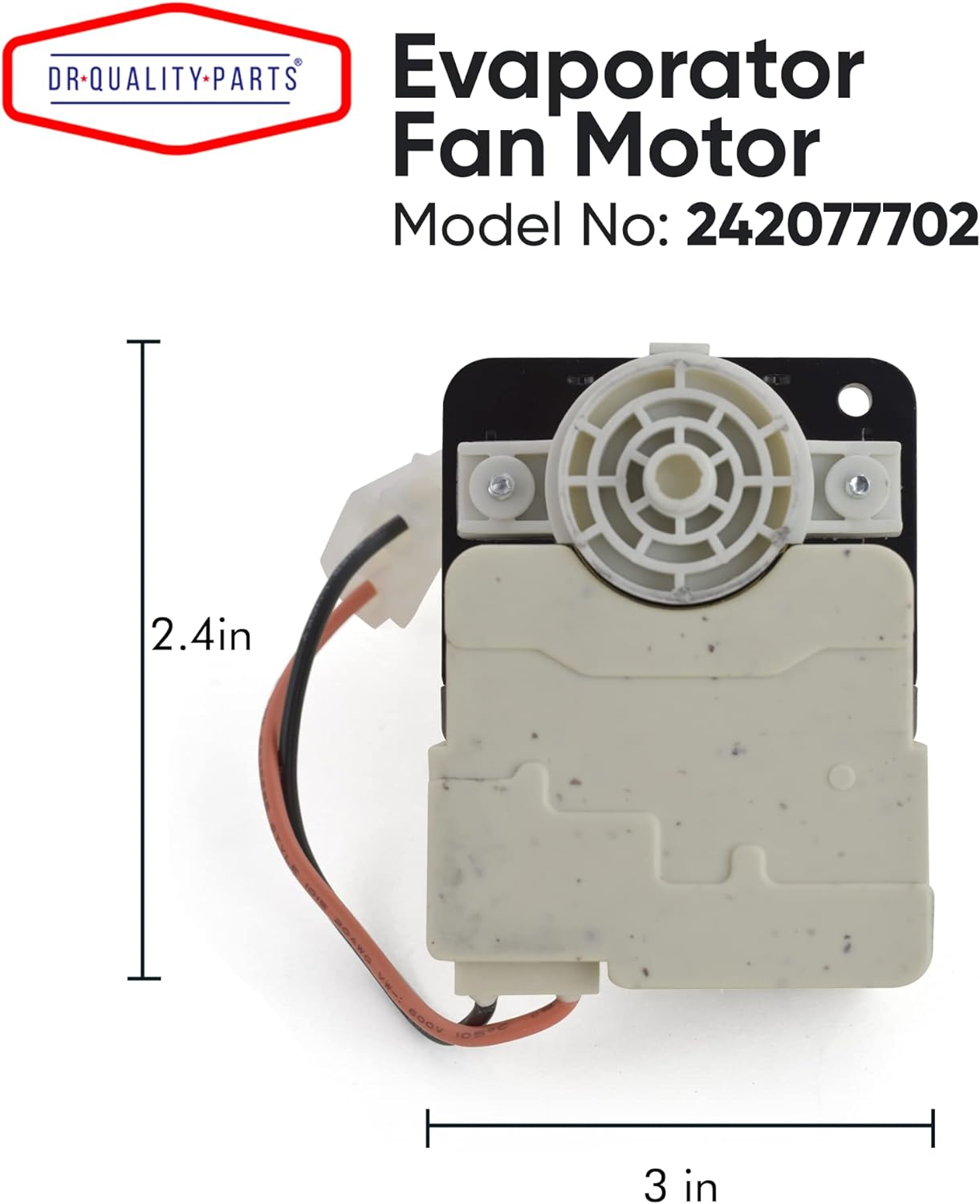 242077702, FDQC18EL4F, 242077705 Evaporator Fan Motor Blower Exact Fit ...