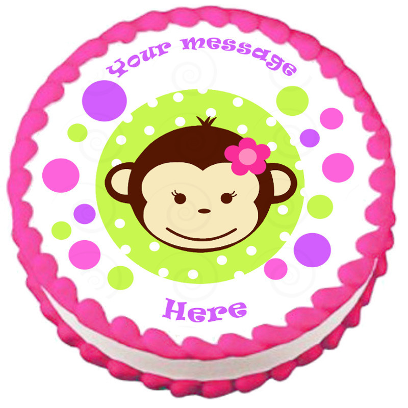Pink Mod Monkey Invitation
