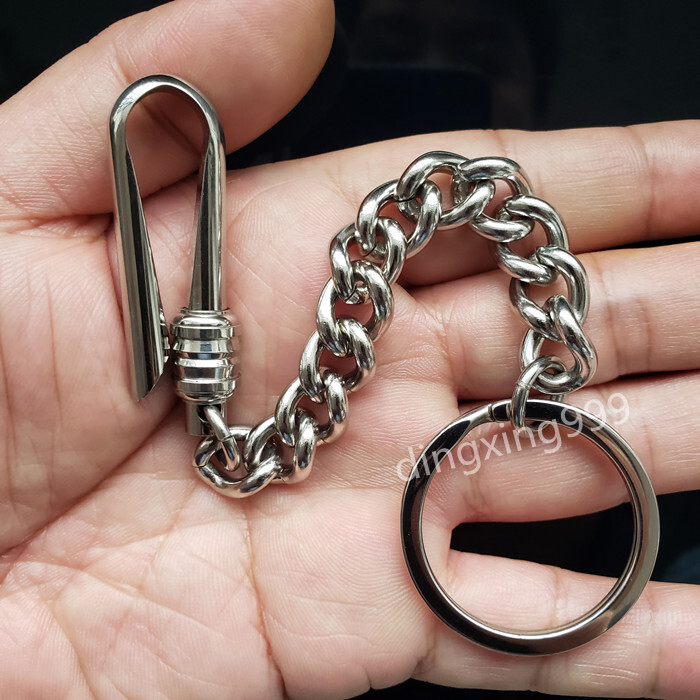 Stainless Steel Keychains Keyrings Pants Clip Belt Key Chain Key Holder ...
