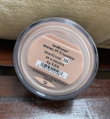bareMinerals ORIGINAL Loose Powder Foundation SPF 15 Medium C25 8g~ New ...