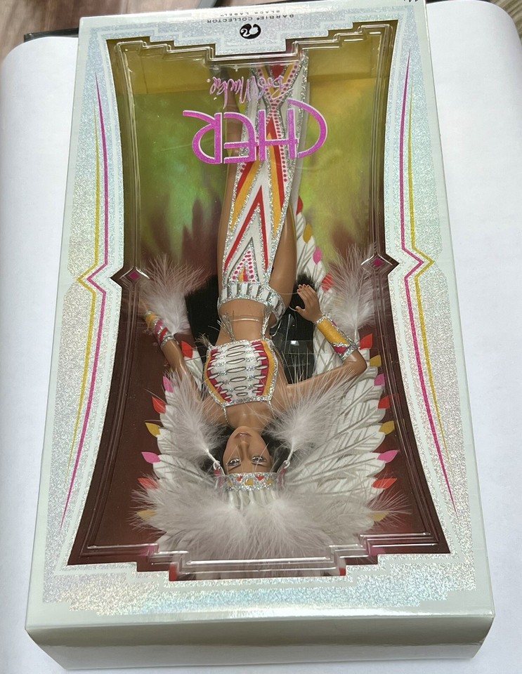 New CHER Black Label Barbie Doll with Bob Mackie 1970’s Half-Breed ...