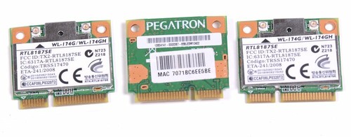 Lot of 3 - BRAND NEW Pegatron RTL8187SE Realtron Wifi Card Mini PCIE ...