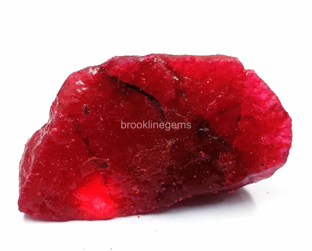 Dyed 664 Ct Red Ruby Natural EGL Certified Uncut Rough Loose Dyed 664 Ct Red Ruby Natural EGL Certified Uncut Rough Loose