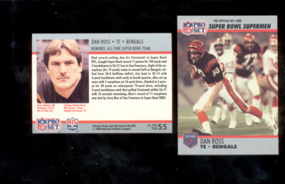 1990 Pro Set DAN ROSS Cincinnati Bengals Super Bowl XXV Commemorative ...