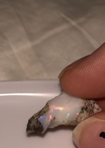 8.15ct White Opal with VIVID Full Spectrum of Color | eBay