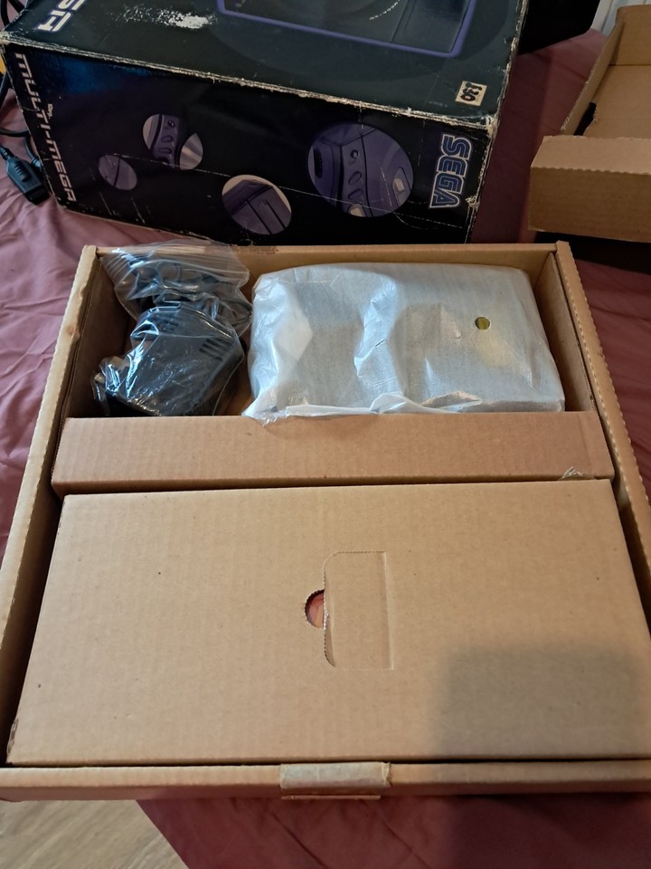 Sega Multi Mega Megadrive Console with 5 games Complete Boxed Rare holy ...