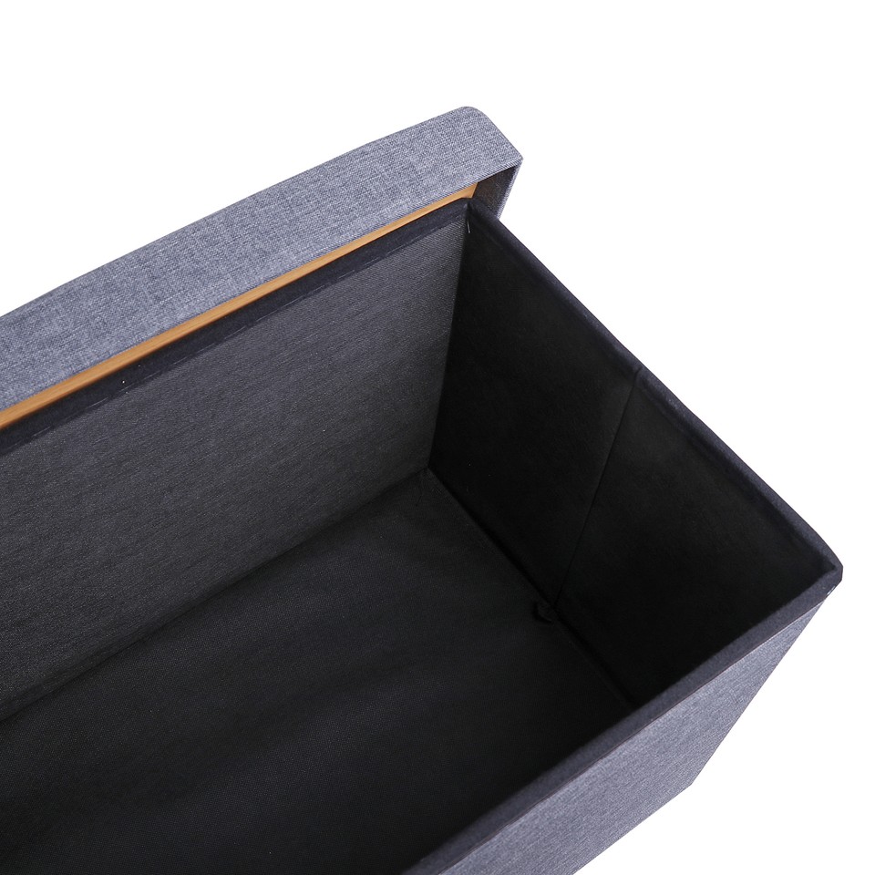 Folding Storage Ottoman Bench Chest Footrest Stool Toy Box for Living ...