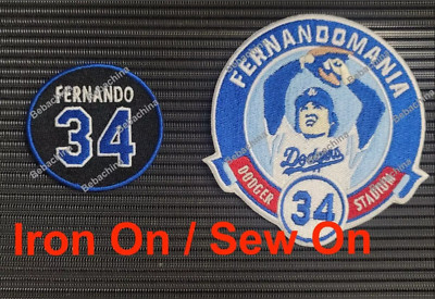 Dodgers Fernando Valenzuela Memorial Patch #34 Plus Fernandomania ...