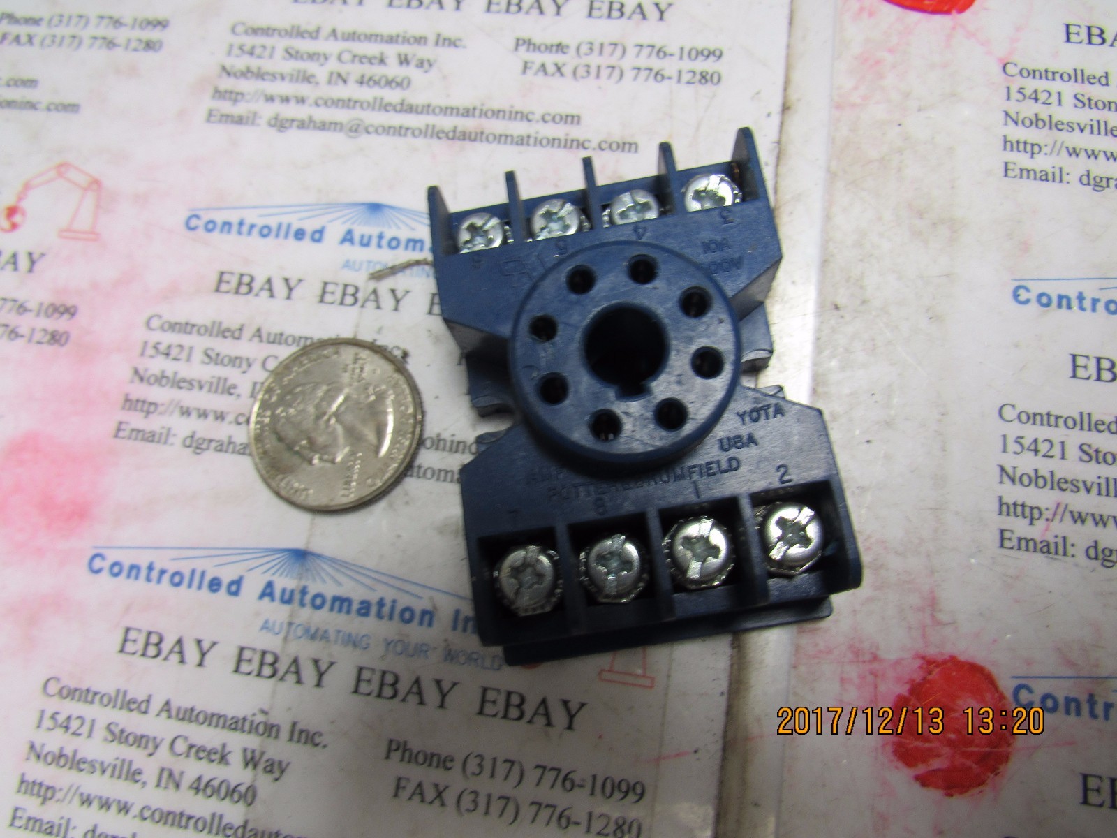 Potter & Brumfield 27E122 Relay Socket/Base 10A 300V Blue | eBay