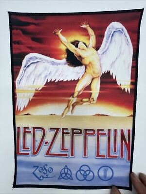 Led Zeppelin Band Large Back Patch: Digital Print, Sew On, 14 1/2” X 11 ...