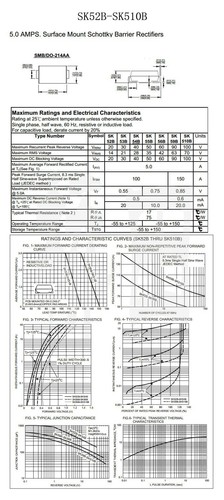 50PCS SS54 1N5824 5A/40V SMB DO-214AA Schottky Diodes | eBay