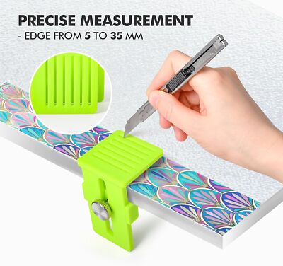 2 PCS Edge Cutting Aid Tool Vinyls Wrap Straight Line Cut Guide ...