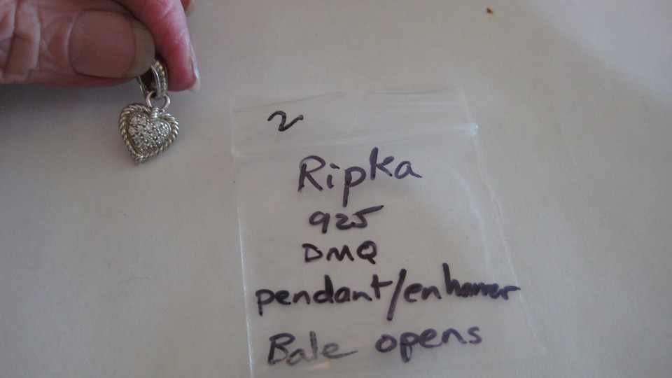 NICE JUDITH RIPKA STERLING SILVER PENDANT/ENHANCER, BALE OPENS | eBay