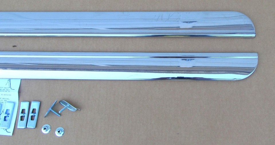 1957 CHEVY ROCKER PANEL MOLDINGS with CLIPS *** USA MADE *** | eBay