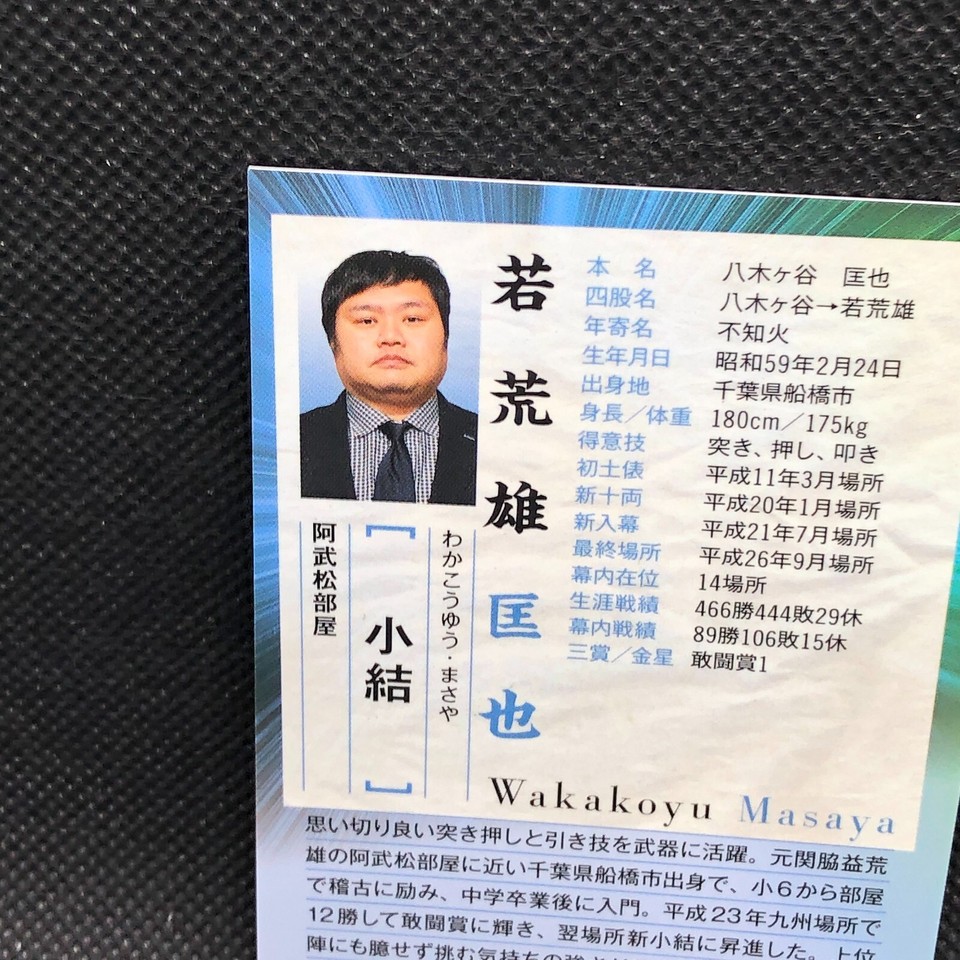 Wakakoyu Masaya sumo wrestling Card 60 Baseball Magagine 2021 Japanese ...