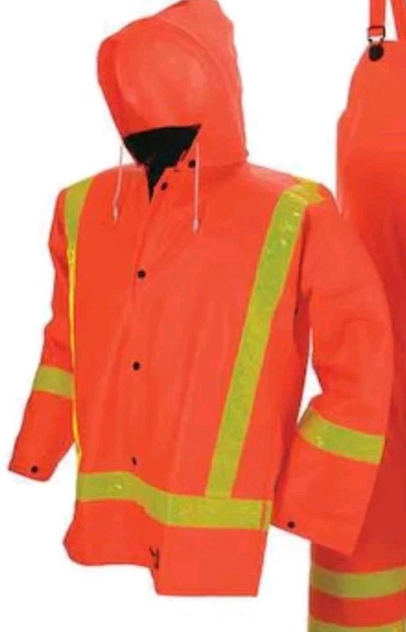Viking 2110FR-3XL Flame Resistant 3 Piece Rain Suit, Polyester, Pvc, 0. ...