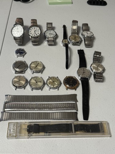 Lot of 15 Timex Watches And Bands For Parts or Repair | eBay