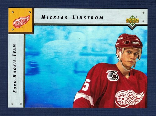 1992-1993 Upper Deck Euro-Rookie Nicklas Lidstrom #ERT2 Detroit Red ...