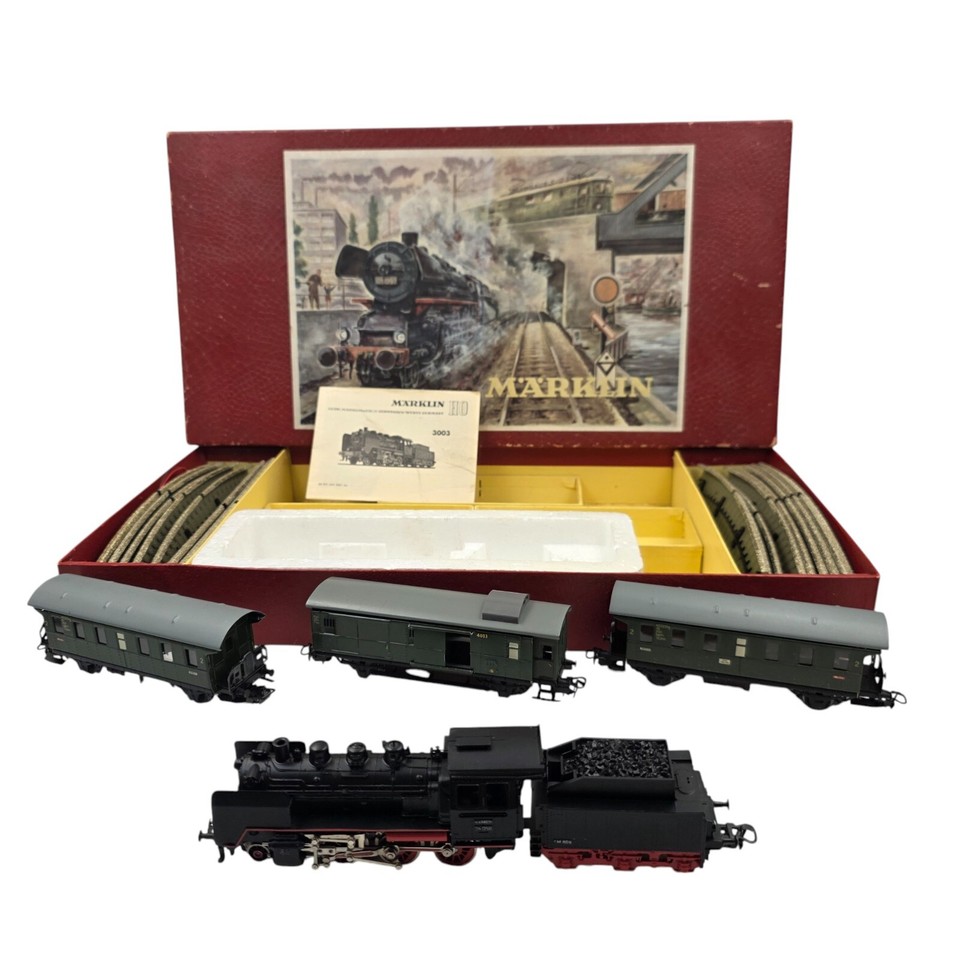 Märklin HO Train Set 3103 Steam Locomotive 3003 Vintage German Railway Boxed | eBay