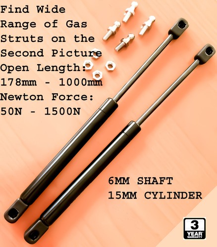 Gas Struts Strut 195mm x 150N Caravans,Toolboxes.Bonnet.Box Trailers ...